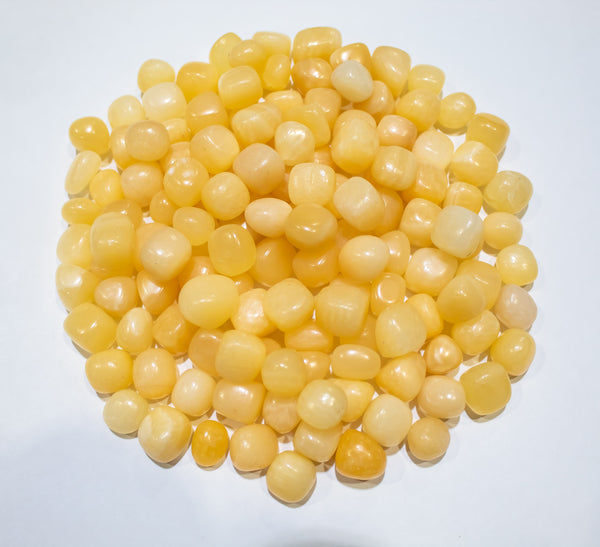 Yellow Aragonite Tumbled 10-20mm – Quasar Gems