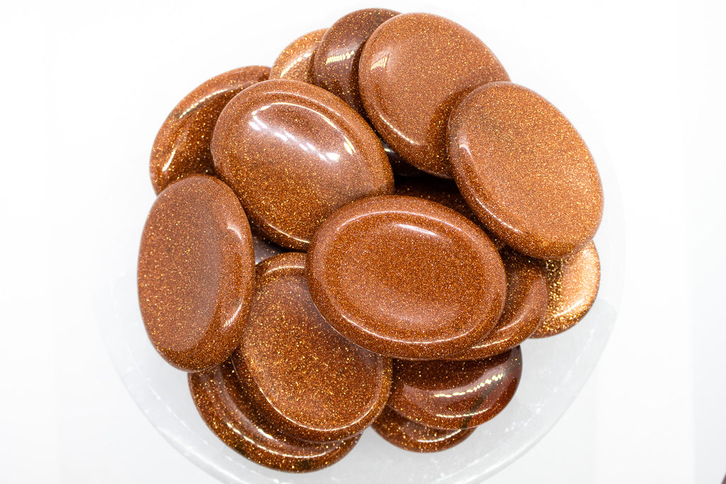 Goldstone Worry Stones – Quasar Gems